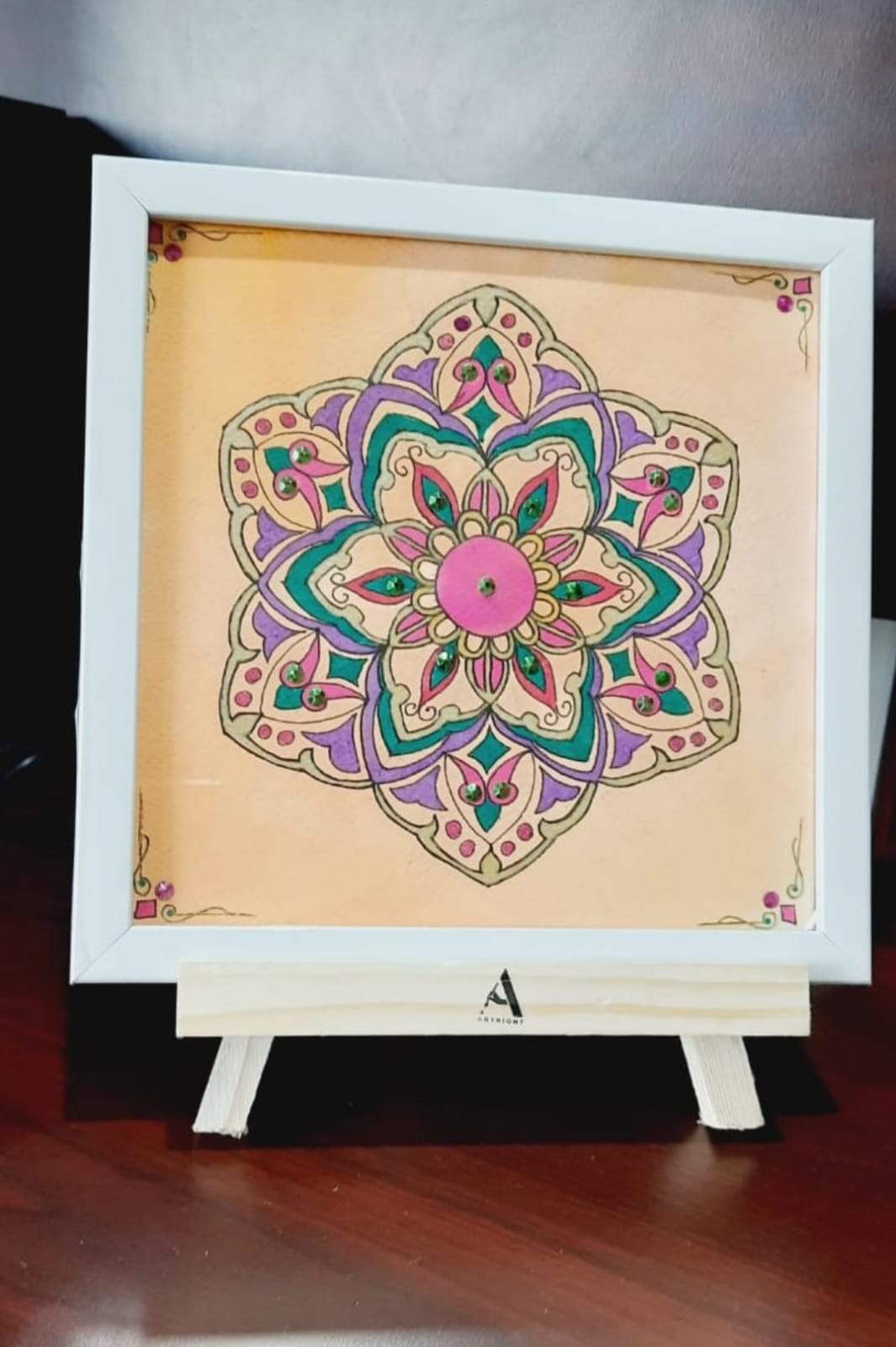 Mini MANDALA Painting with Stone Effect – Neha Creation: Mandala All-in ...